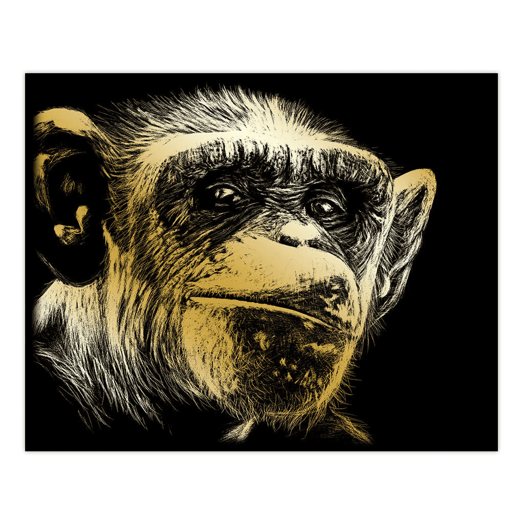 Peinture à gratter or – Presque humain