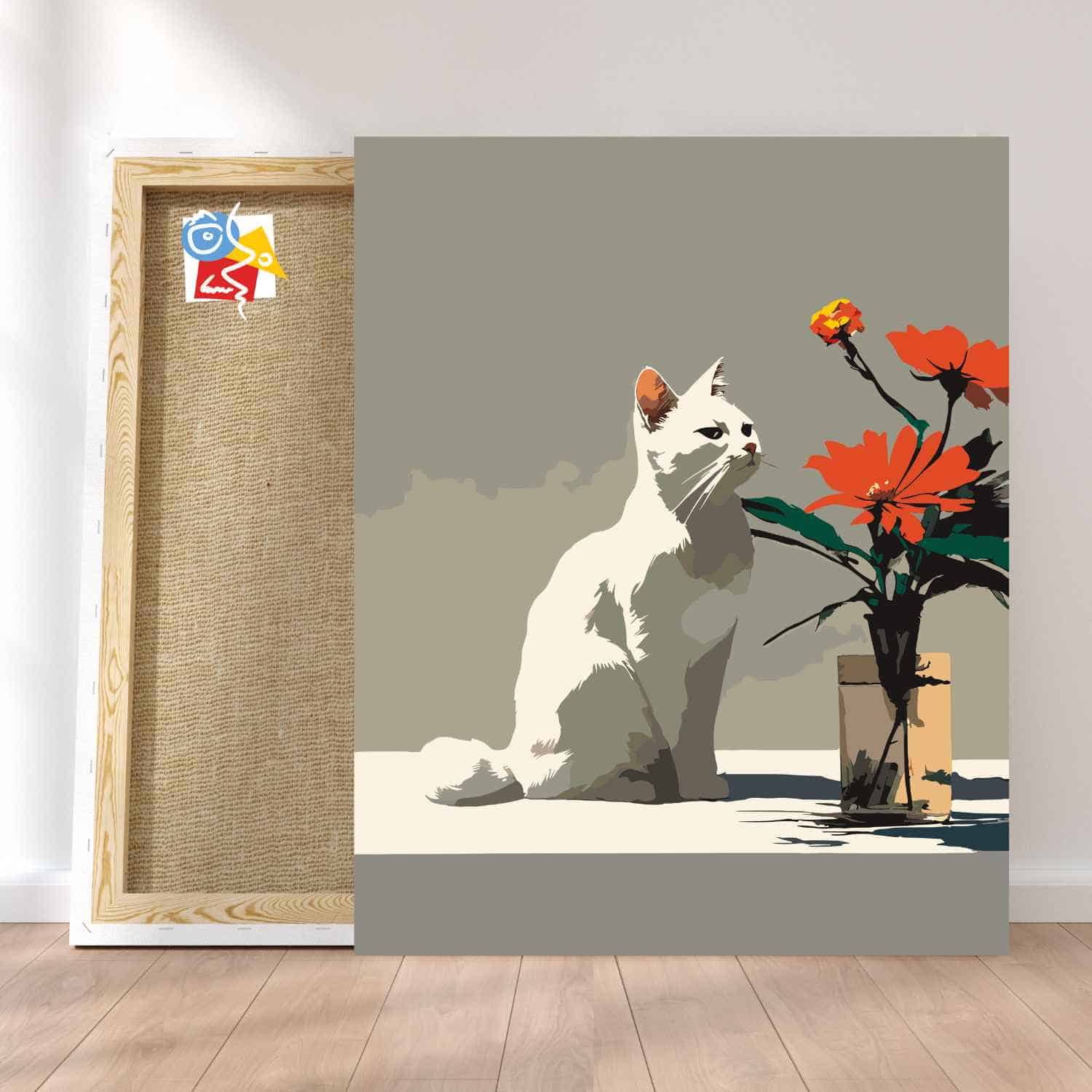 Peinture Par Numéros - Le chat blanc