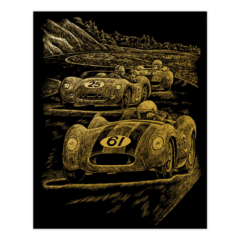 Peinture à gratter or – Course nostalgique